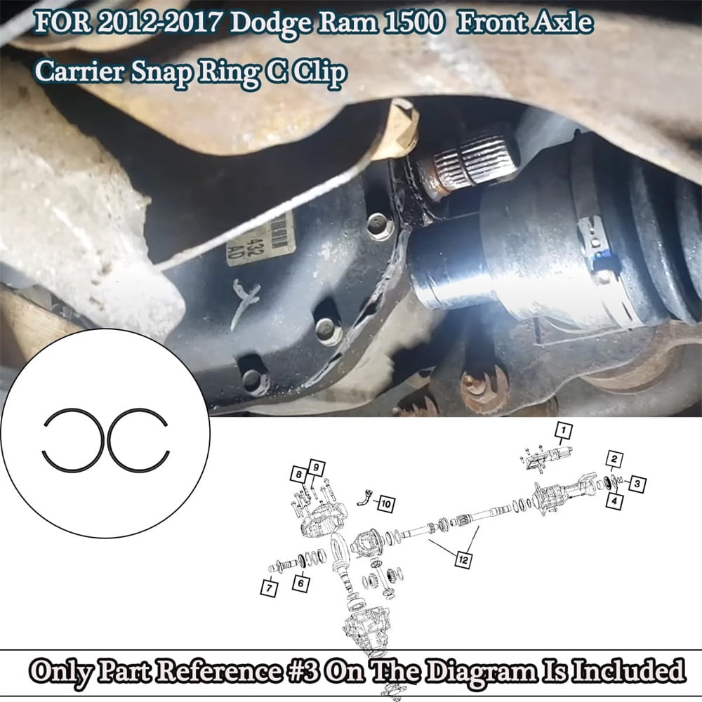 Phyun Front Axle Carrier Snap Ring C Clip 68146592aa Fit for Dodge Ram ...