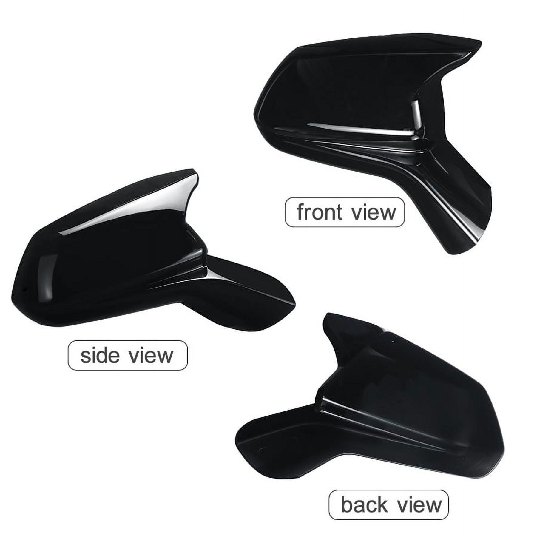 Phyun Gloss Black Horn Style Side View Mirror Caps For 16-21 Chevy ...