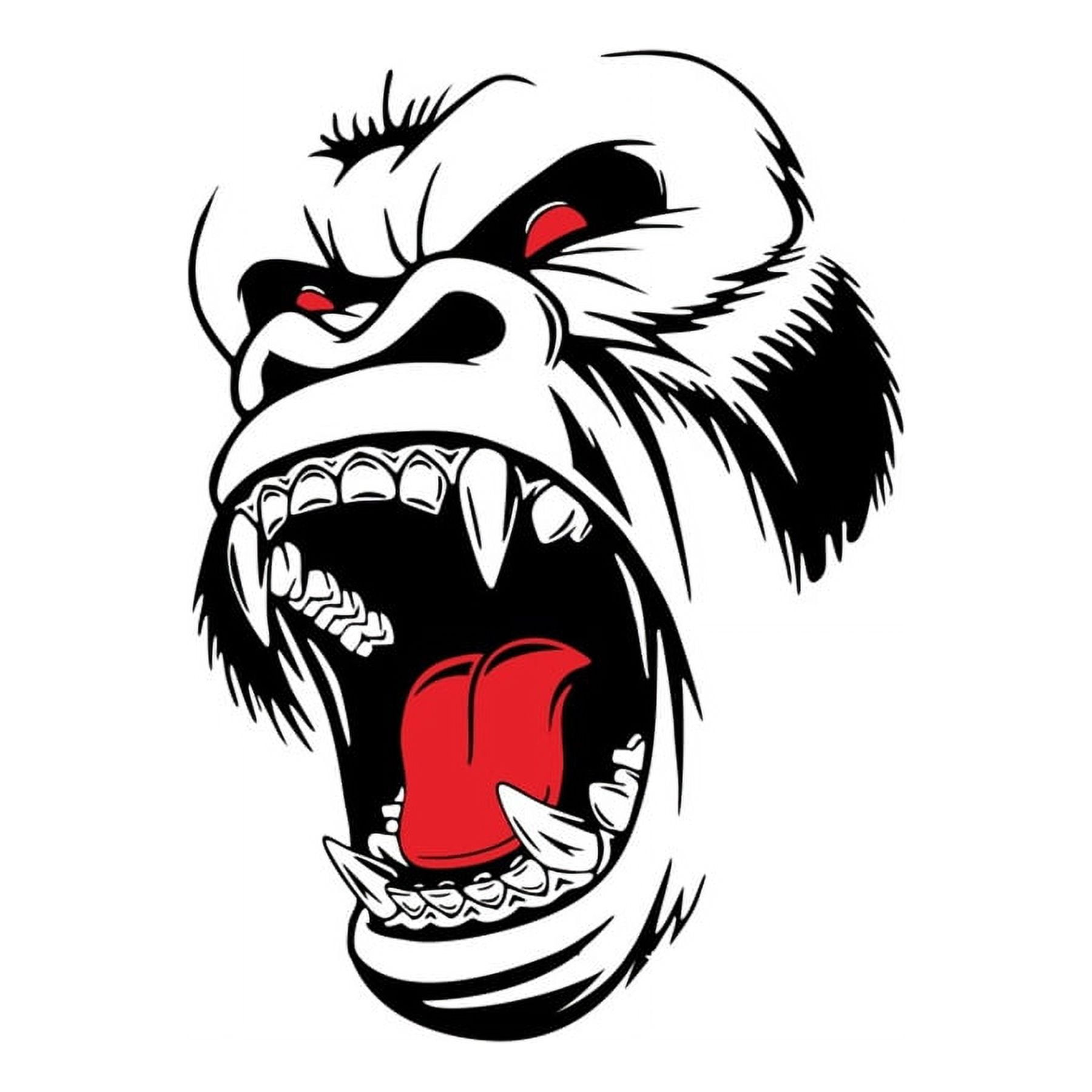 Phyun Horror Ape Totem Car Sticker Pickup Truck Window Hood Animal ...