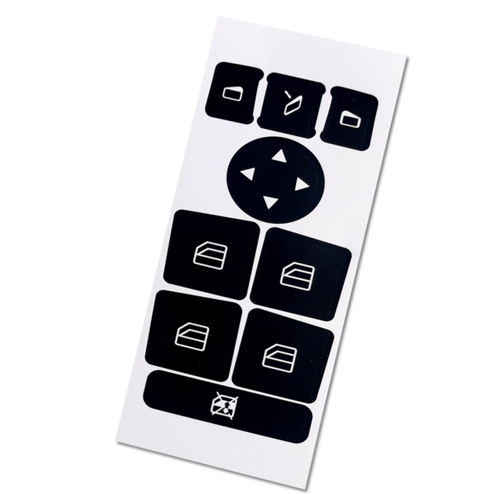Phyun Matte Black Button Repair Decals Door Steering A/C Window Radio ...