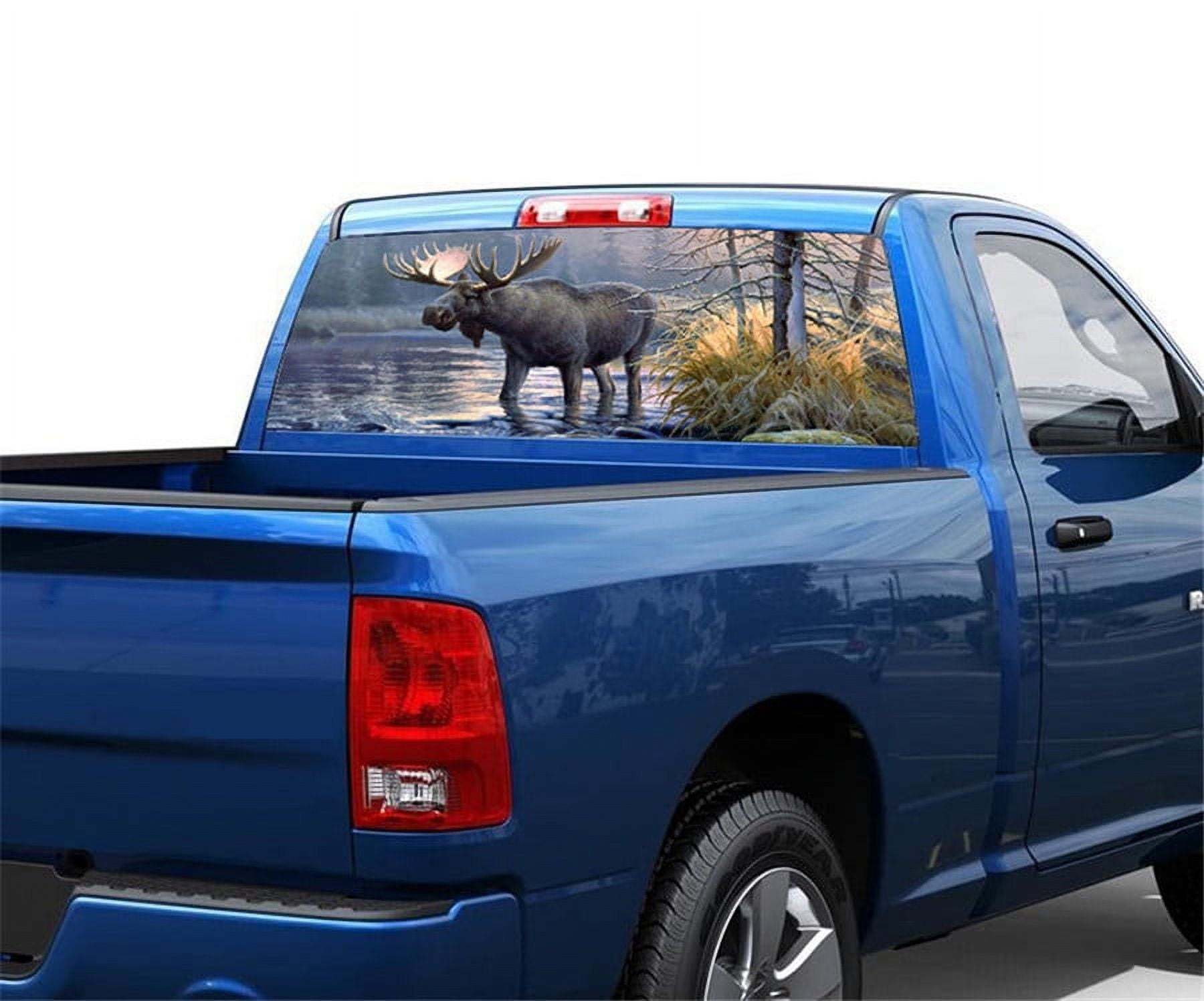 Phyun Rear Window Graphic Decal Forest Animals Moose Rear Window ...