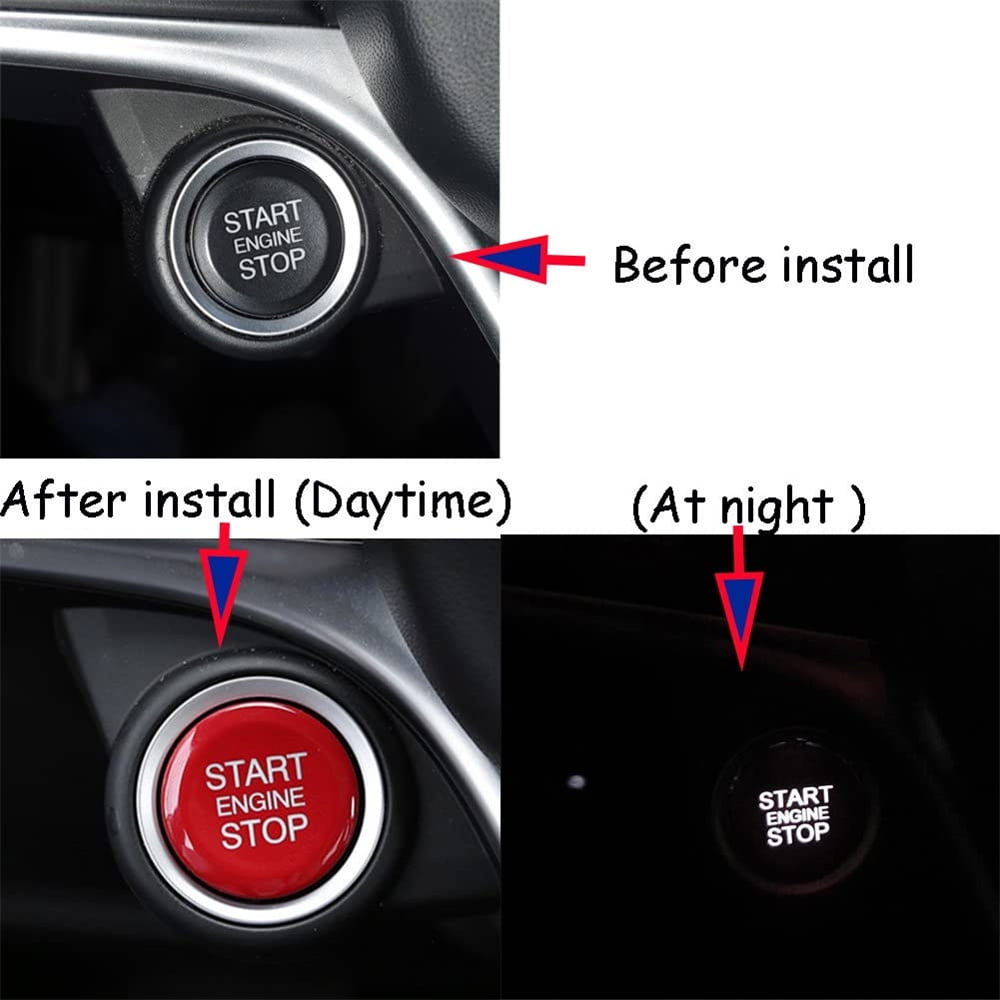 Phyun Red Engine Start Stop Switch Button Trim For Alfa Romeo Giulia ...