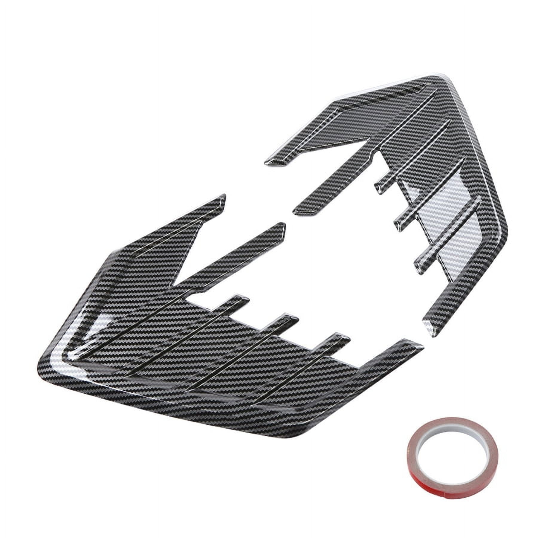 Phyun Universal 3D Glossy Carbon Fiber Look Car Side Wing Fins Air Flow ...