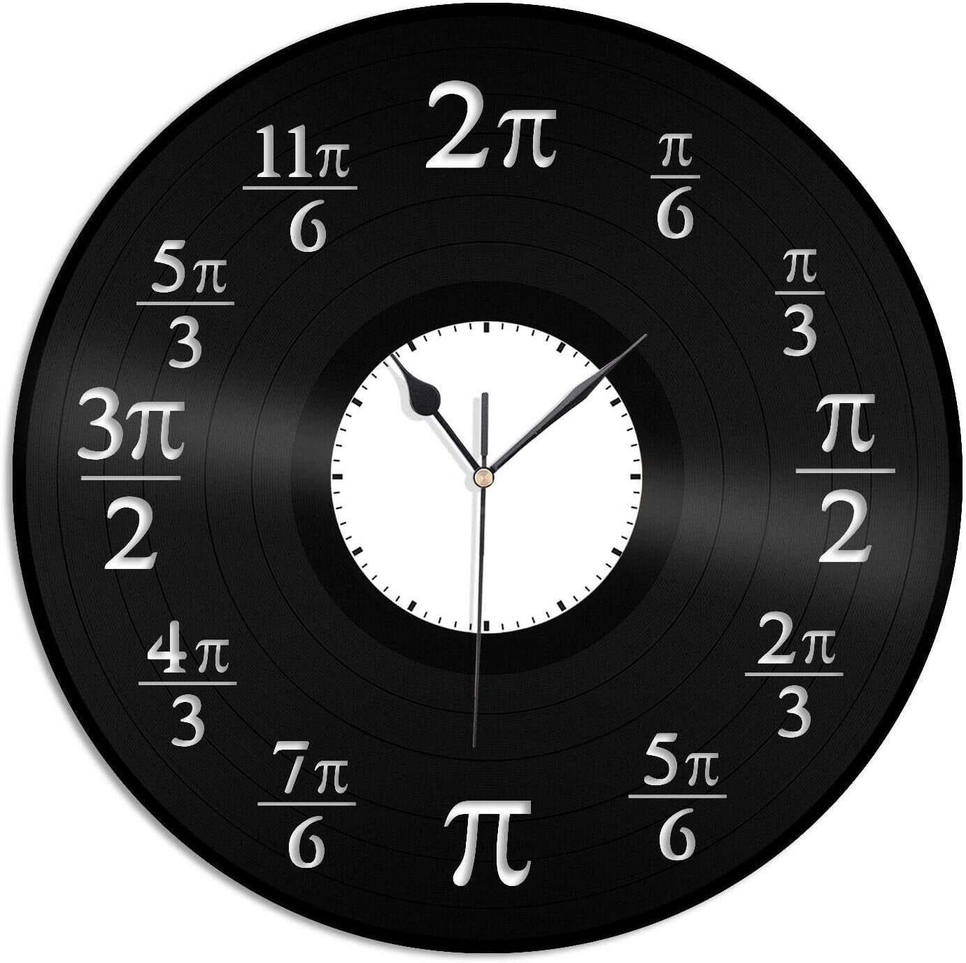 Pi Clock Vinyl Wall Clock,Vinyl Record Clock Wall Art Unique Room ...
