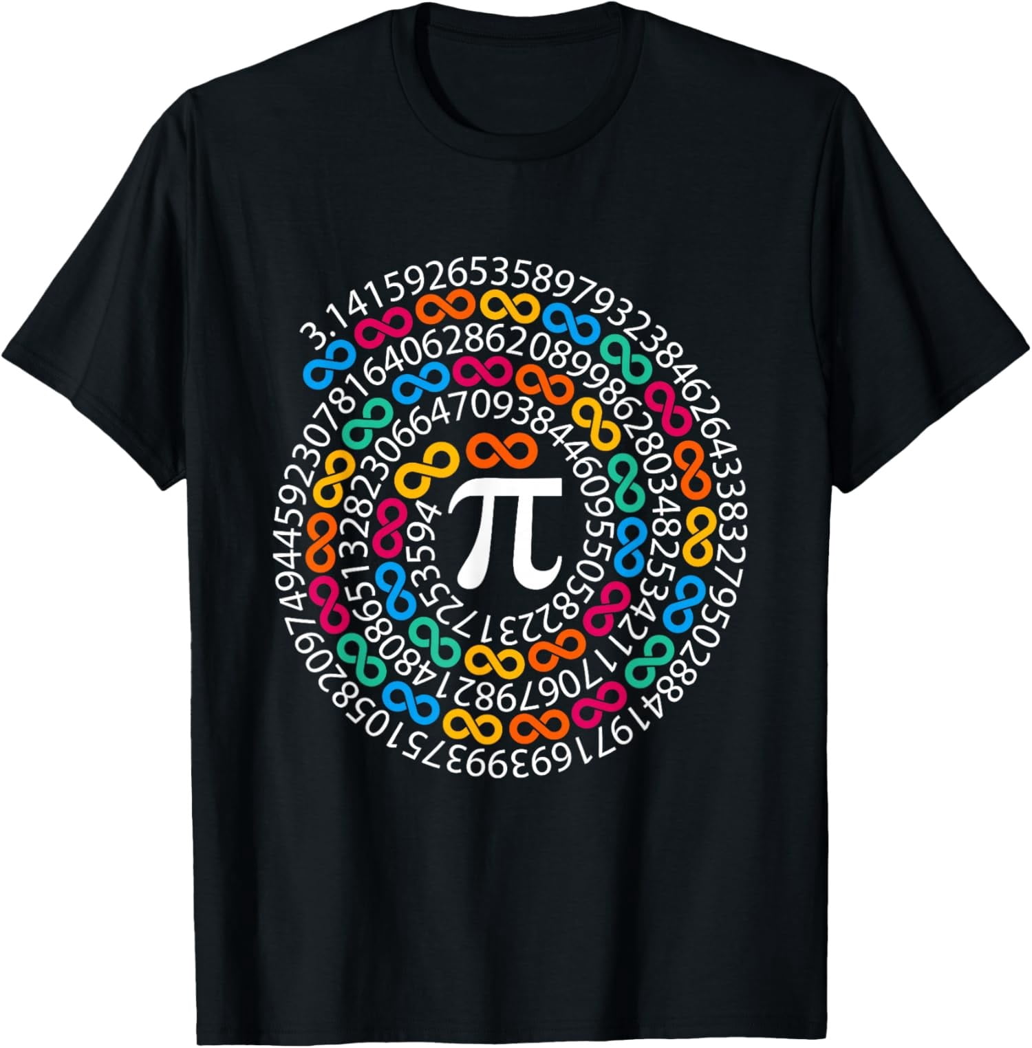 Pi Day 3.14 Spiral Math Teacher T-Shirt - Walmart.com