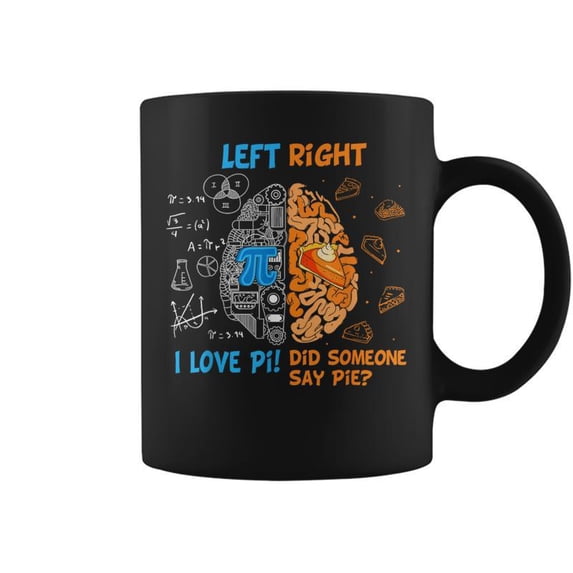 Pi Day Left Vs Right Brain Pie Math Lover Coffee Mugs - Walmart.com