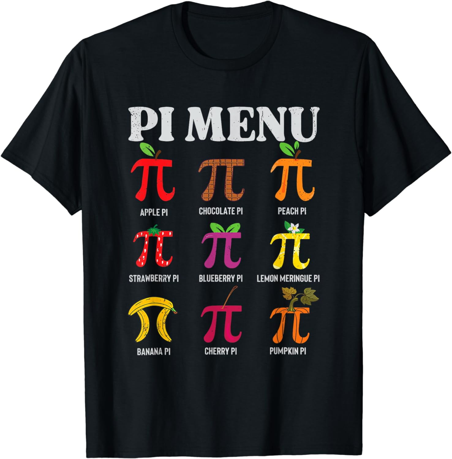 Pi Day Menu Math Lover Geek Pi Day 3 14 Science Teacher T-Shirt ...