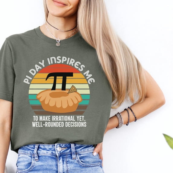 Pi Day Retro Sunset Shirt Funny Math Pun Apparel for Nerds Math Teacher ...
