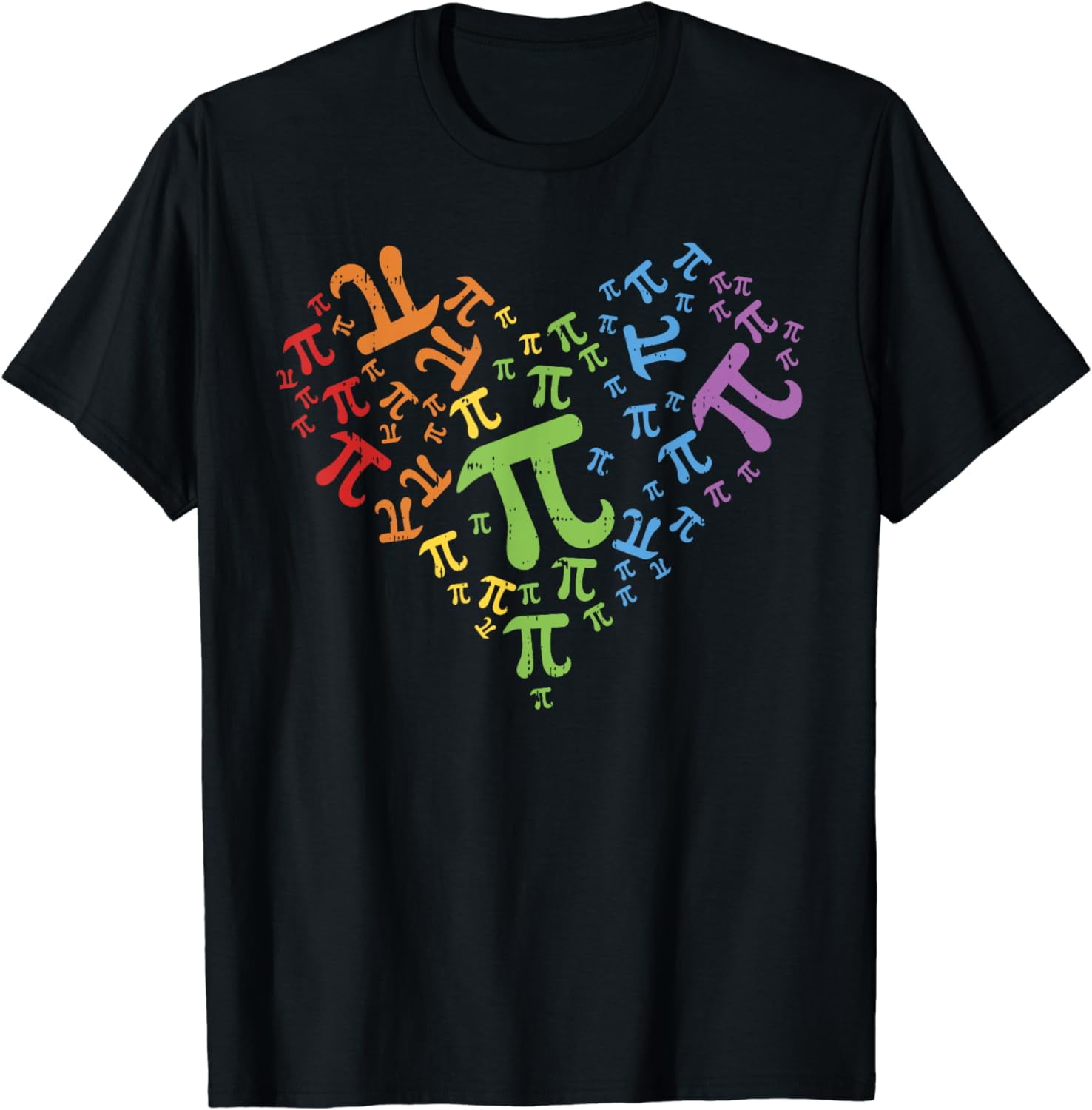 Pi Day Shirt Rainbow Heart Math LGBT Gay Lesbian Pride Gift T-Shirt ...