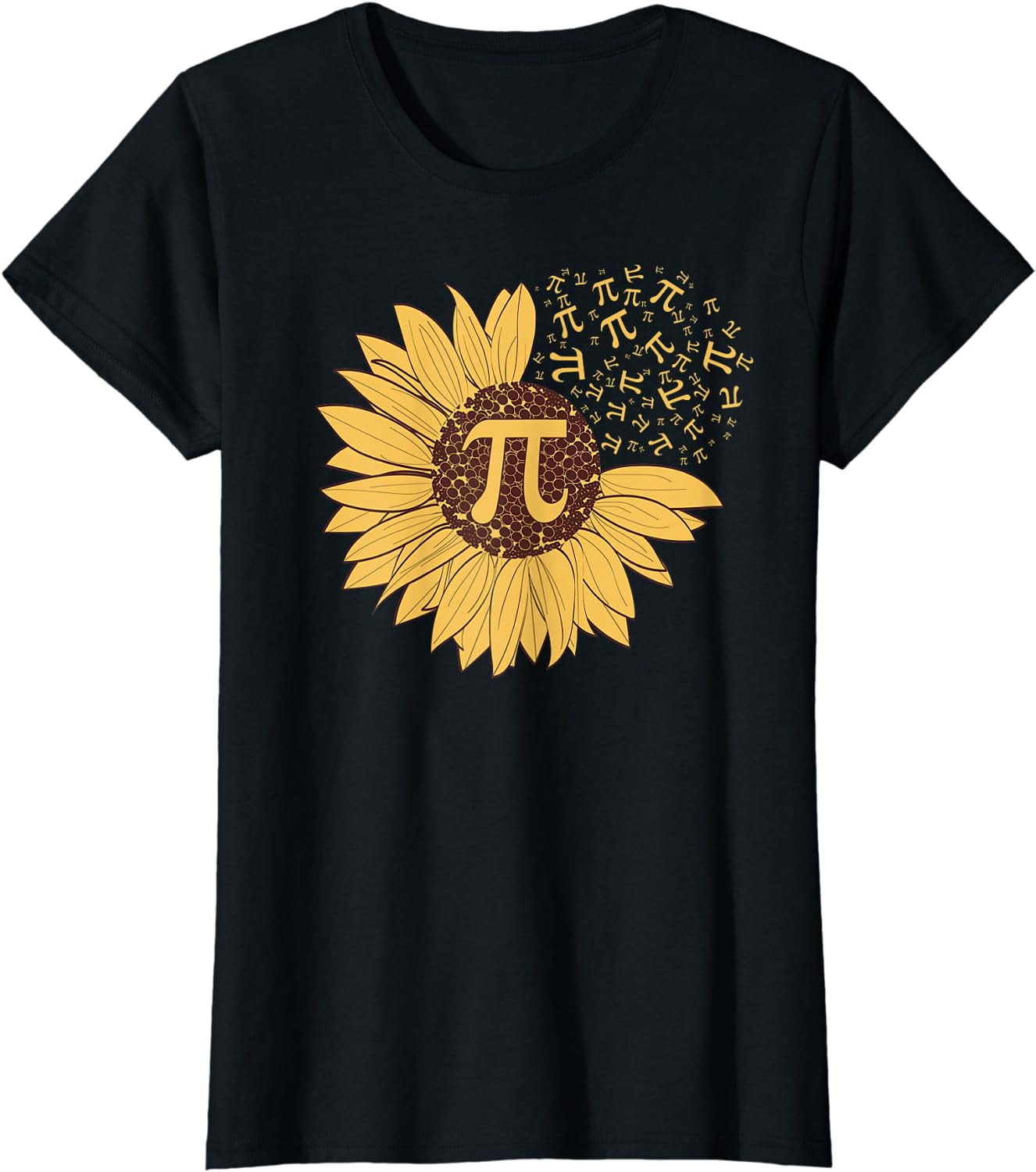 Pi Day Shirt - Sunflower 3,14 Pi Number Symbol Math Science T-Shirt ...