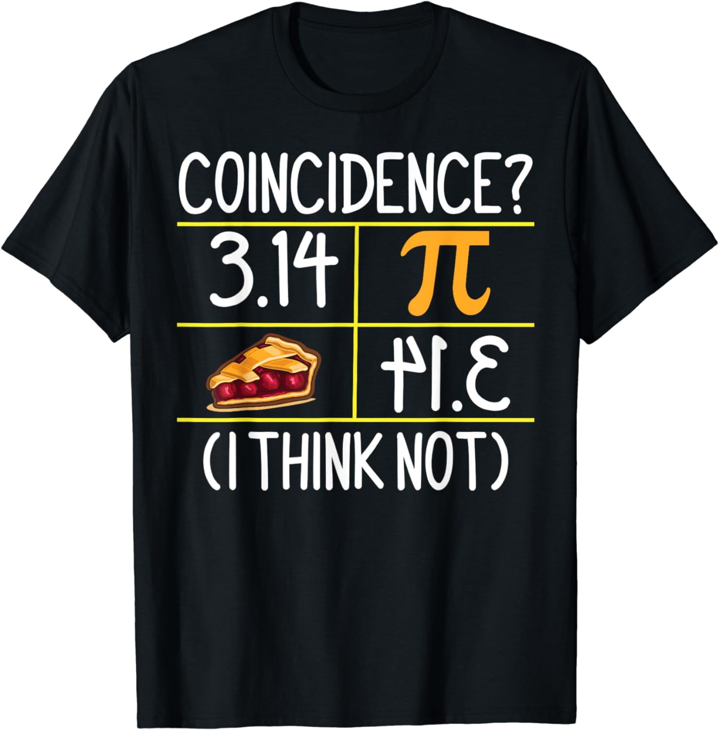 Pi Equals Pie Coincidence I Think Not Pi Day Math Teacher Cotton T ...