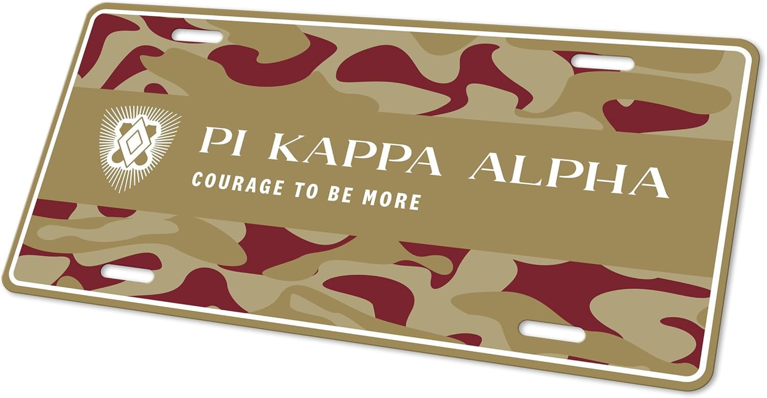 Pi Kappa Alpha Decorative Car Front License Plate, Vanity Tag, Metal ...