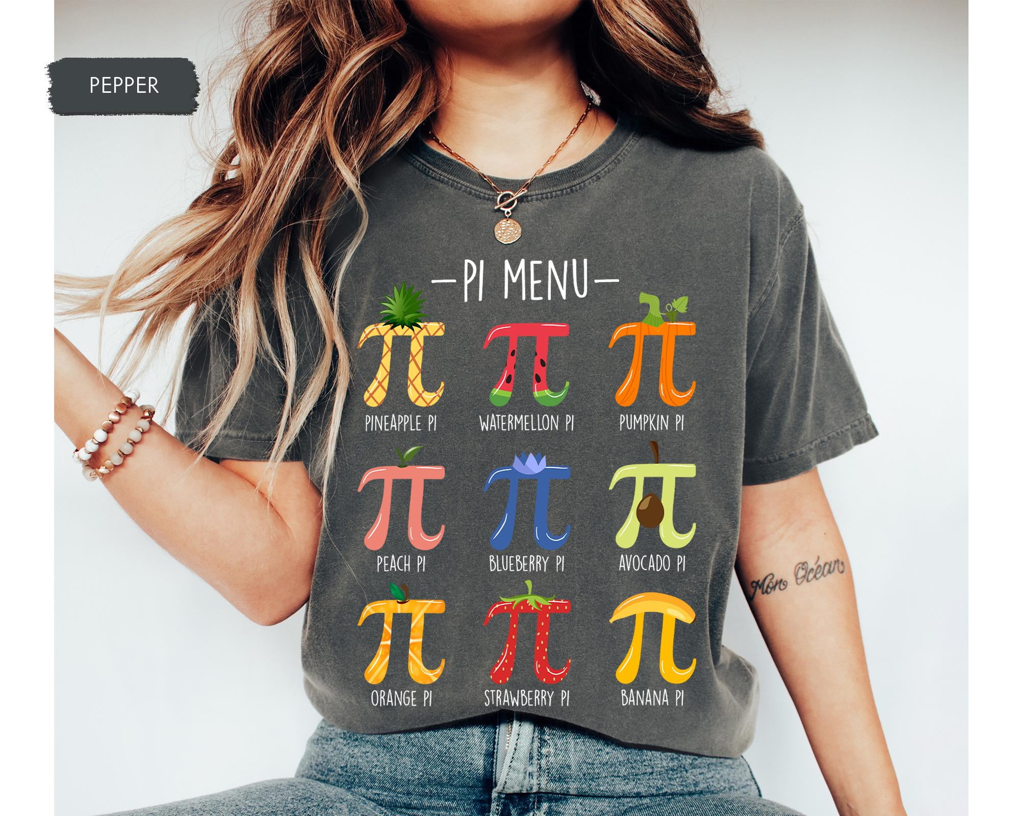 Pi Menu Math Teacher Shirt, Funny Math Teacher Shirt, Pi Day Shirt, Pi ...