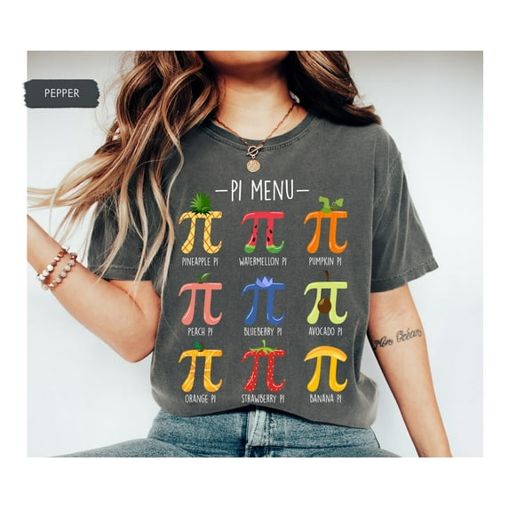 Pi Menu Math Teacher Shirt, Funny Math Teacher Shirt, Pi Day Shirt, Pi ...