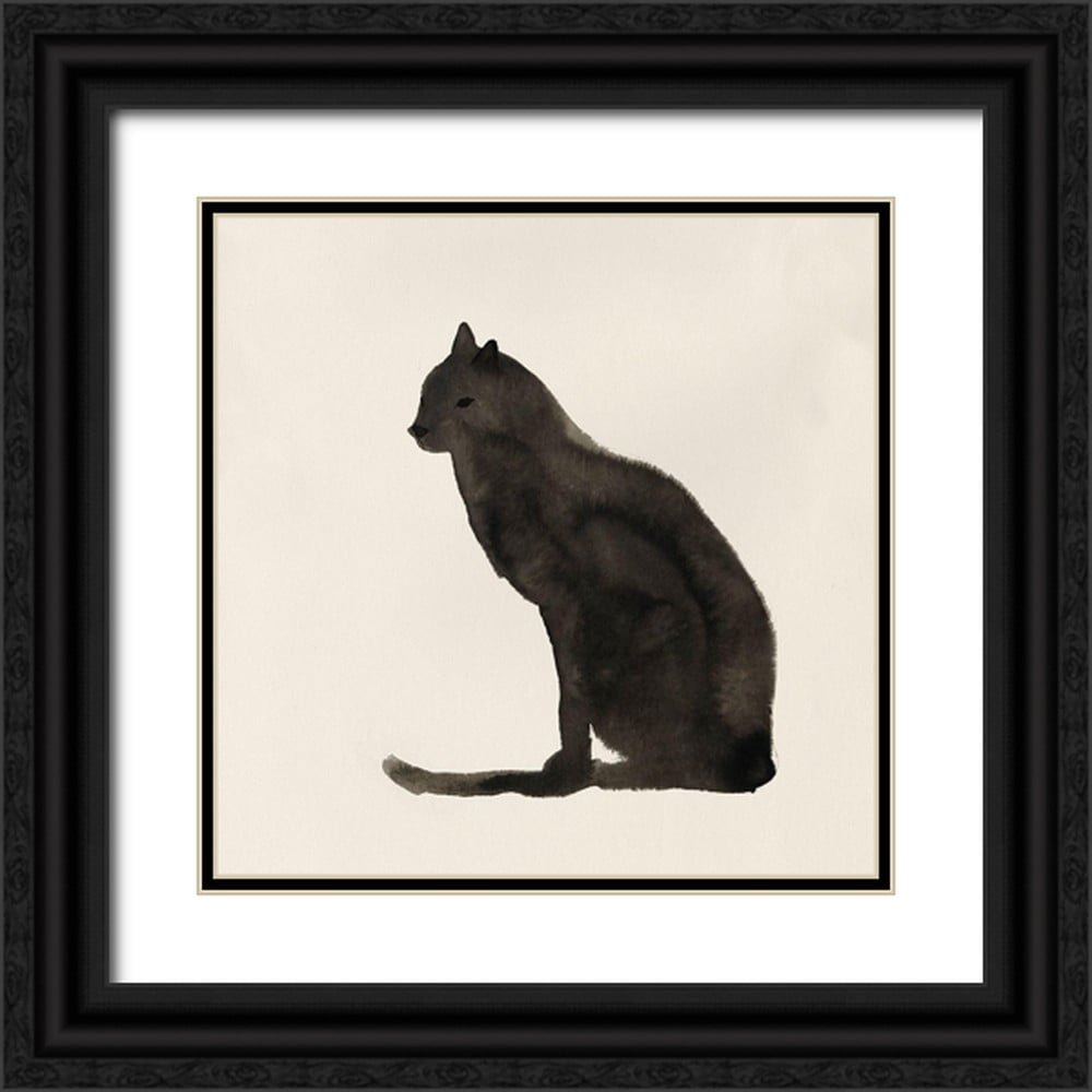 Pi Studio 15x15 Black Ornate Wood Framed with Double Matting Museum Art ...