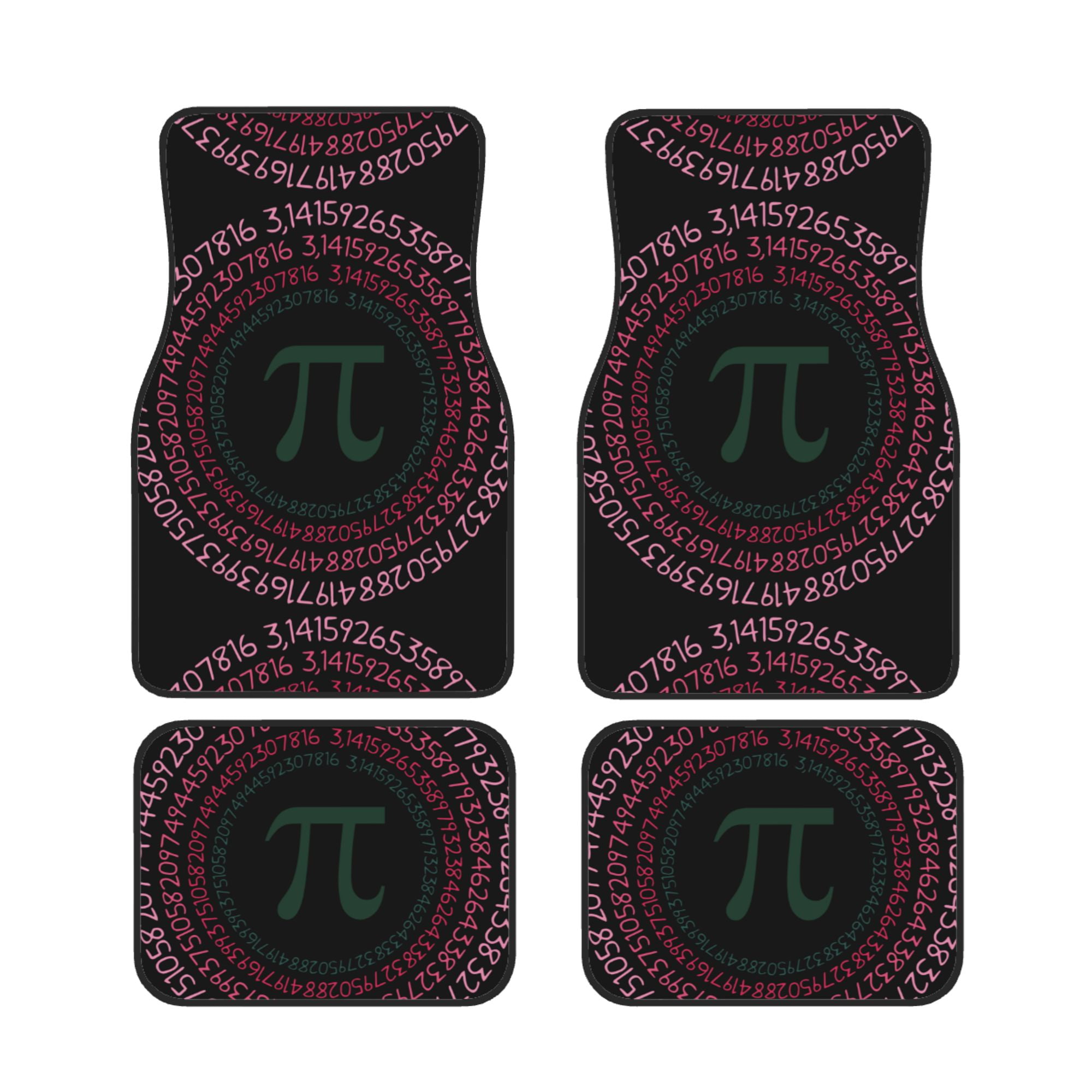Pi Symbol Universal Fit Carpet Floor Mats For Car Suv Van & Truck 4 ...