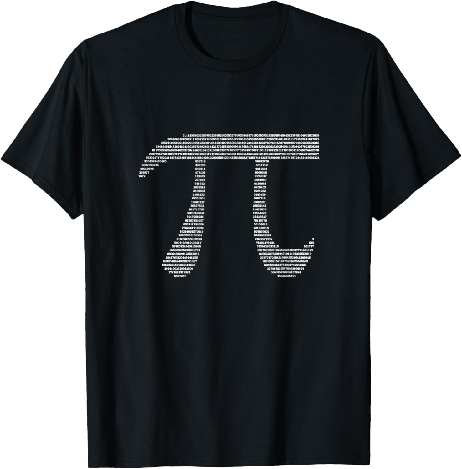 Pi Symbol filled with Pi Digits - Irrational number math T-Shirt ...