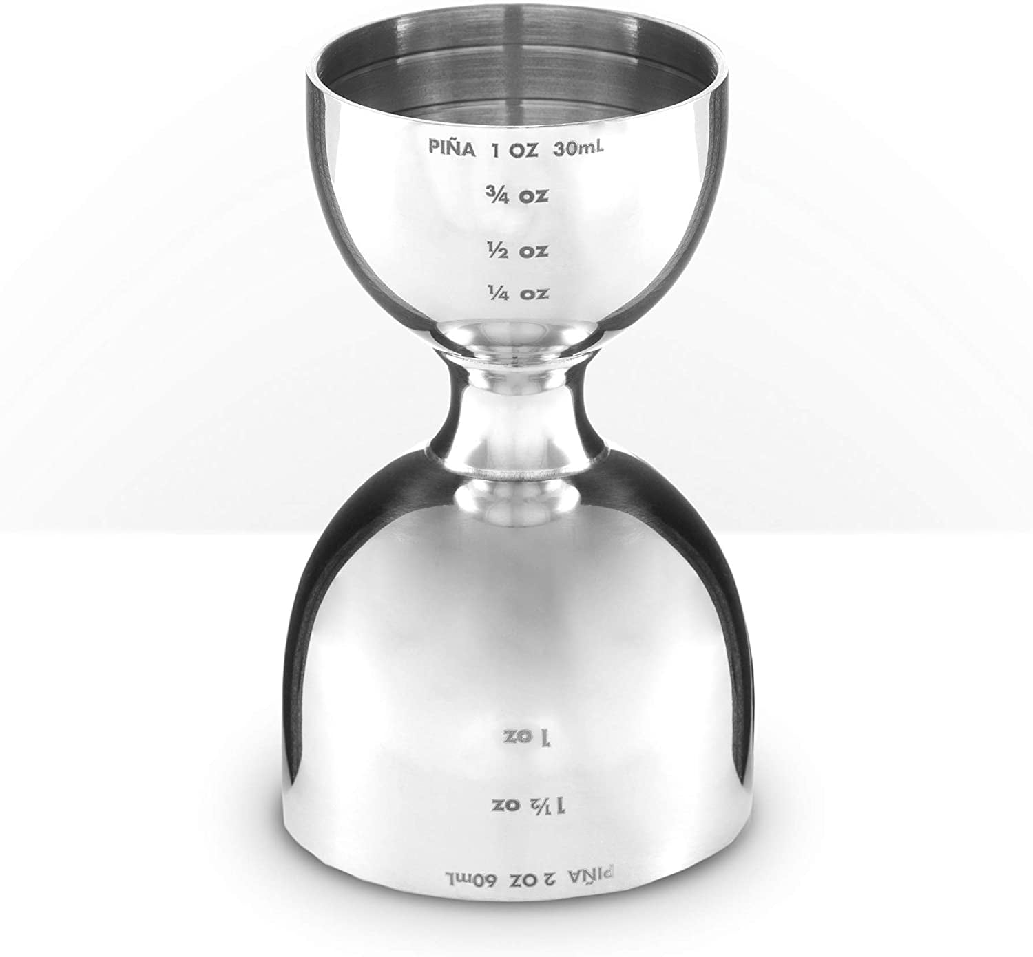 Piña Barware Stainless Steel Commercial 2oz. / 1oz. Bell Style ...