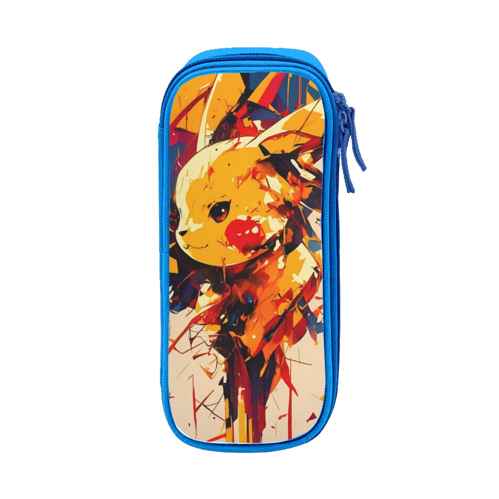 Pi_kachu Large Capacity Pencil Case Pencil Pouch With Zipper Portable ...