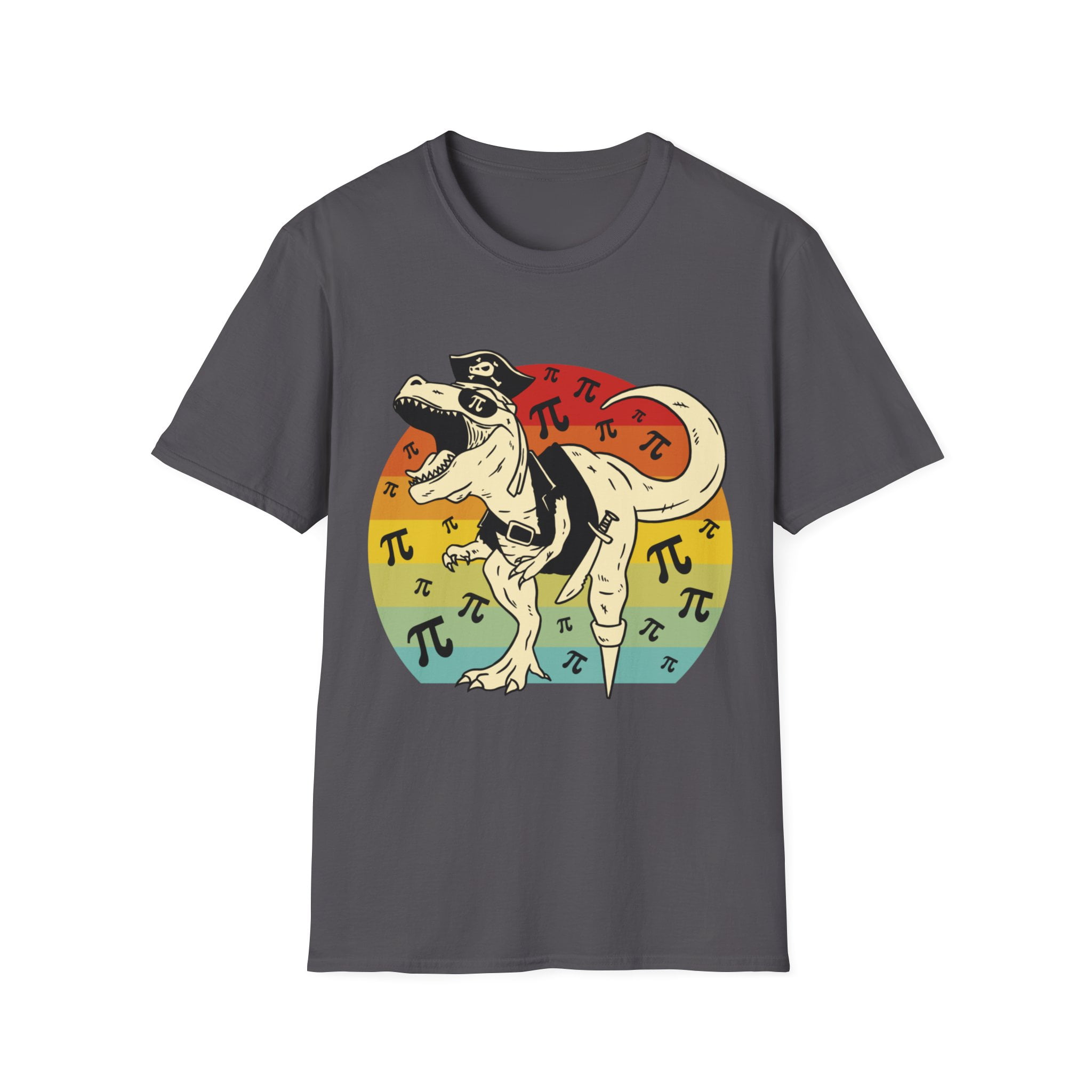 Pi rate Dinosaur Retro Sunset Math Lover Men Women Kids - Walmart.com