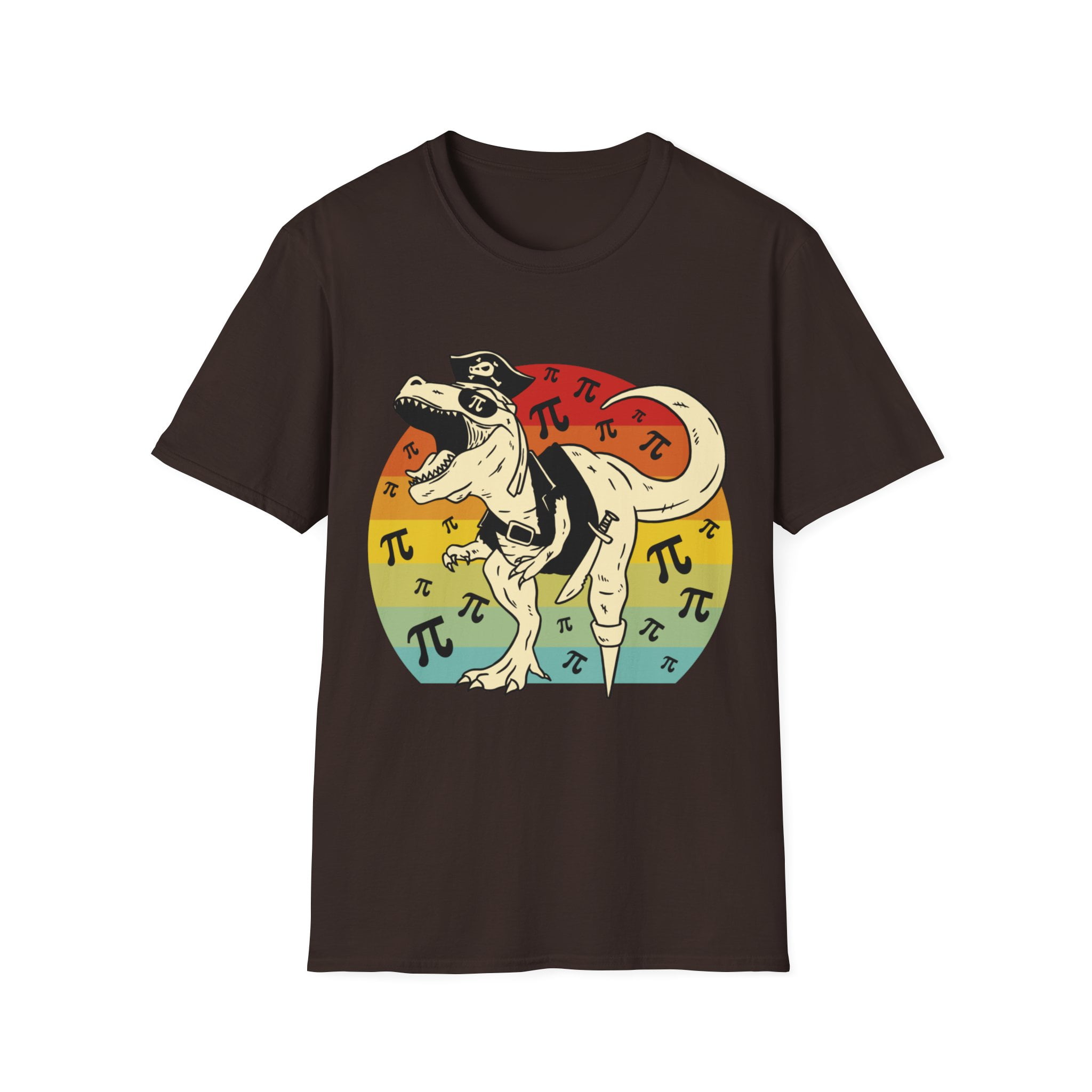 Pi rate Dinosaur Retro Sunset Math Lover Men Women Kids - Walmart.com