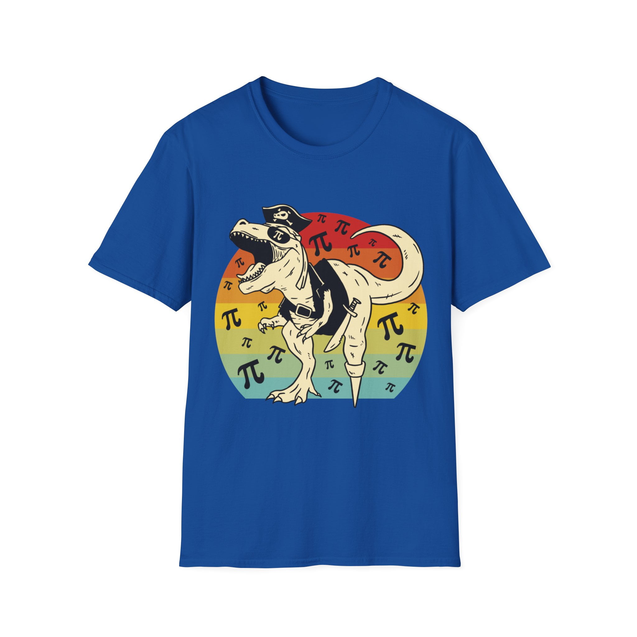 Pi rate Dinosaur Retro Sunset Math Lover Men Women Kids - Walmart.com