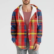 Scodi Hooded Flannel Shirts for Men Casual Button Down Plaid Shirt ...