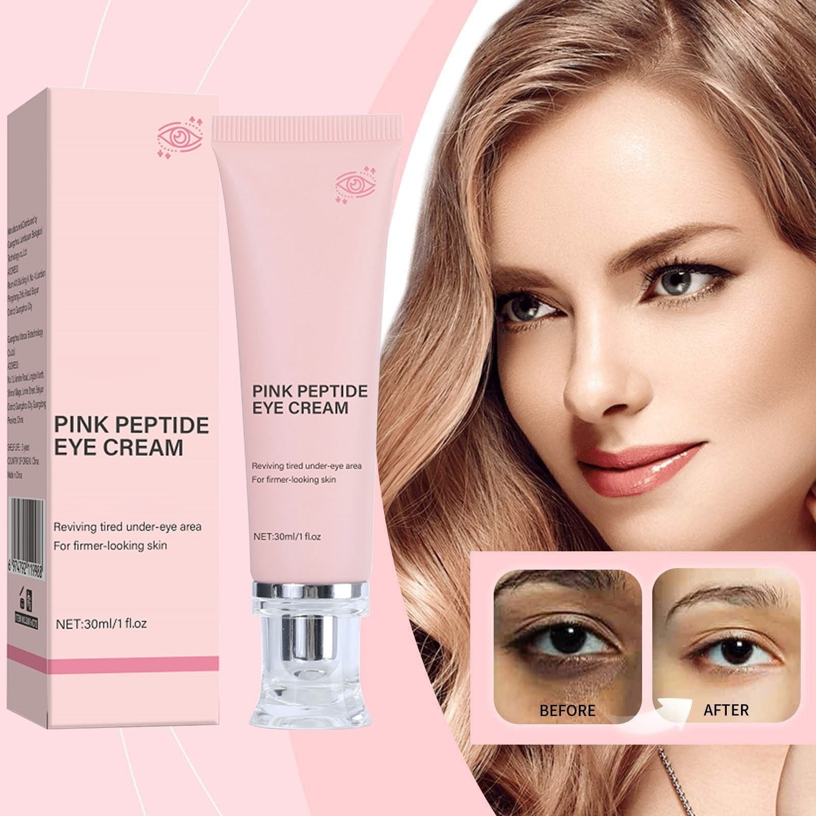 PiGOGI Peptide Eye Cream Reduces Dark Circles Eye Bags Puffiness 30ml ...