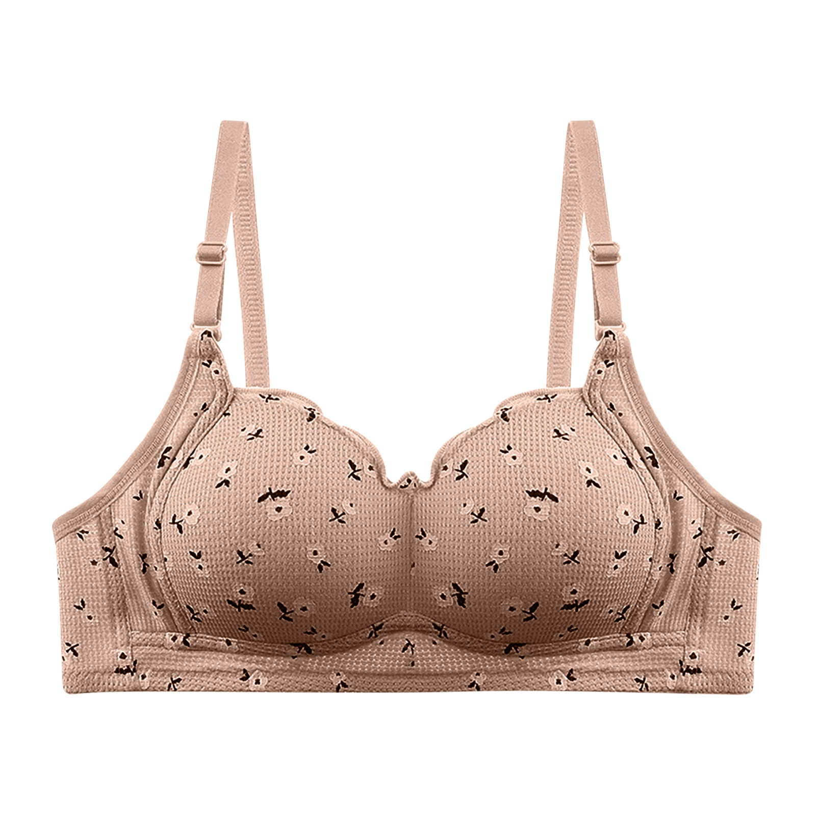 PiGOGI Women's Lingerie Student Girl Thin Bra Steel Ring Free with High ...