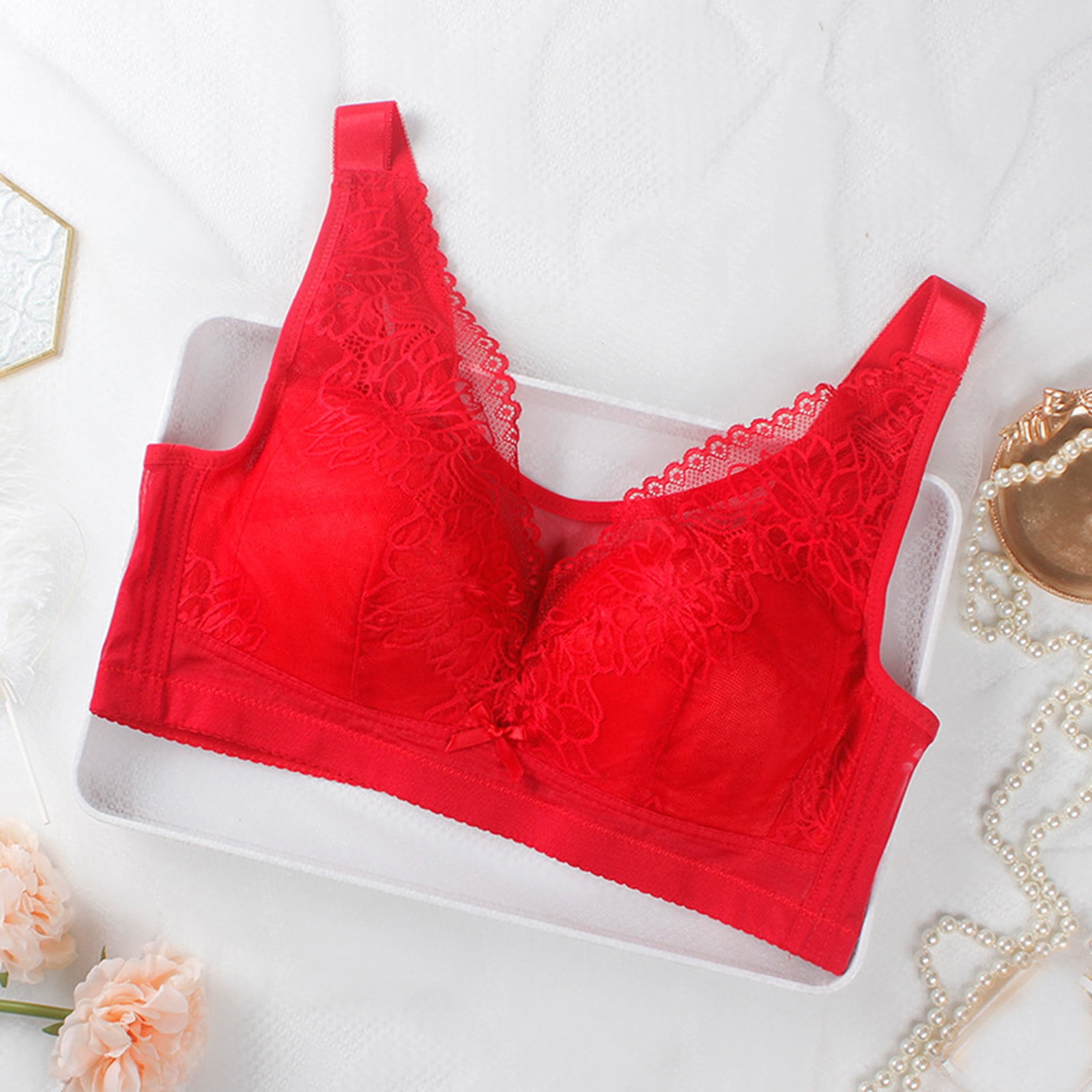 PiGOGI Women's Solid Color Backless Seamless Push-Up U-Shaped Bra, Sexy ...