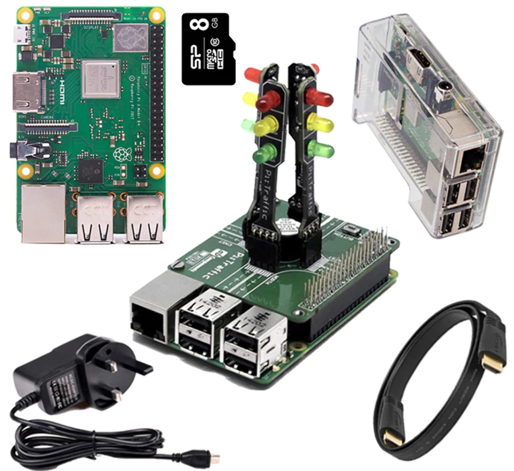PiTraffic: Raspberry Pi Traffic Light starter Kit with Breadboard kit ...