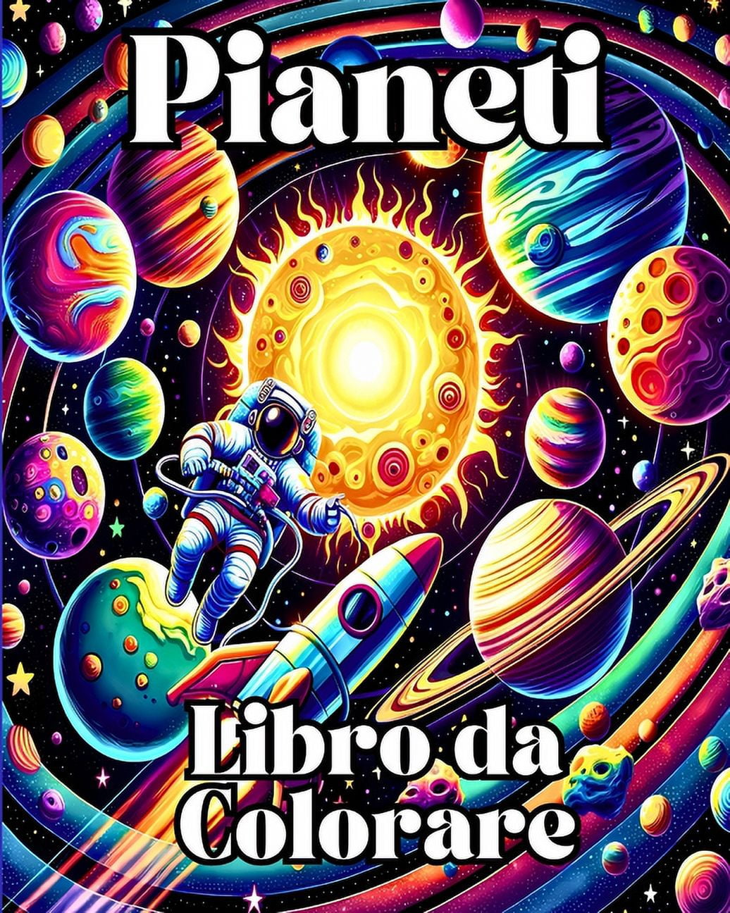 Pianeti Libro da Colorare: Colora e Impara con Pagine da Colorare del ...