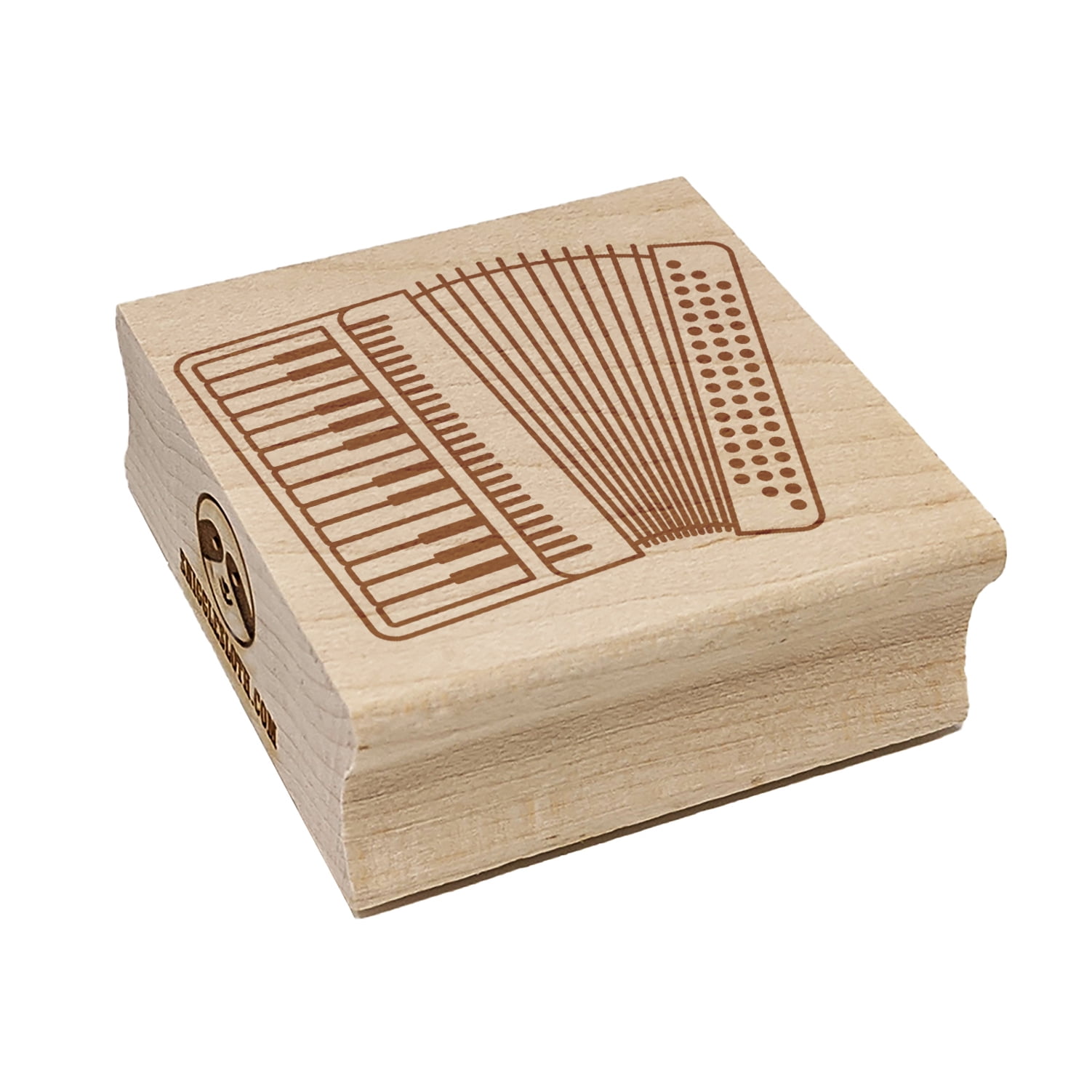 Piano Accordion Musical Instrument Square Rubber Stamp Stamping ...