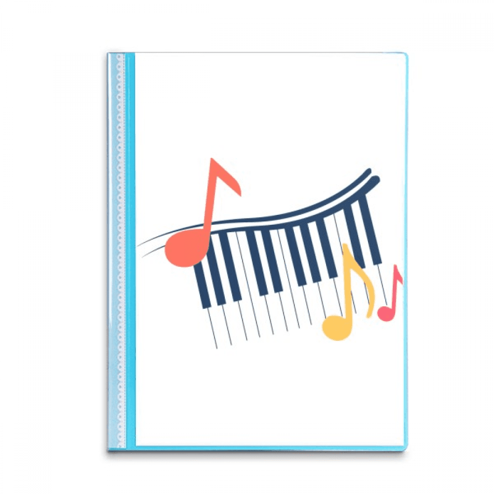 Piano Bight Musical Notation Book Sheet Protectors Portfolio Binder ...