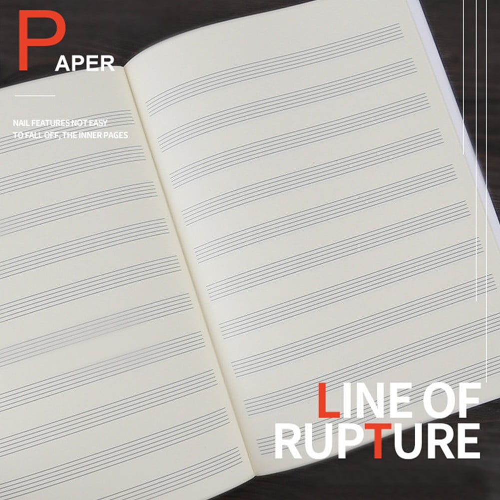 Piano Blank Music Stave Manuscript Writing Paper Book 16 Sheets Staff ...