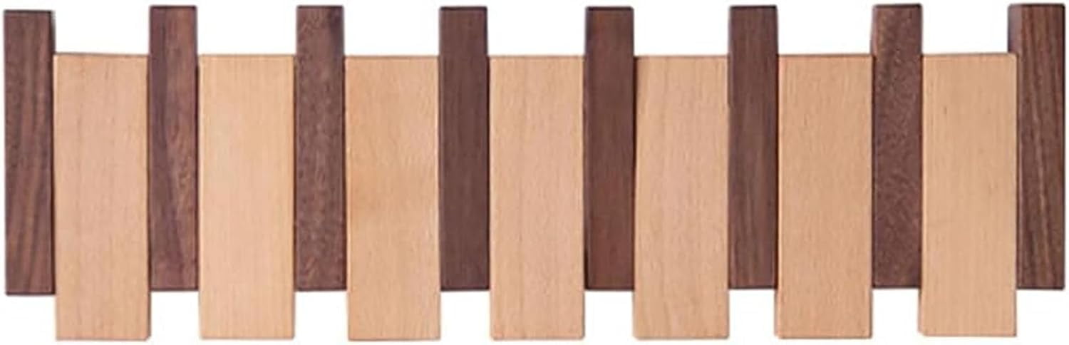 Piano Coat Rack, Solid Wood Piano Key Coat Rack, Wall-Mounted Coat ...