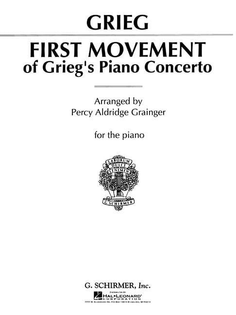 Piano Concerto - 1st Movement: Piano Solo (Paperback) by Edvard Grieg ...