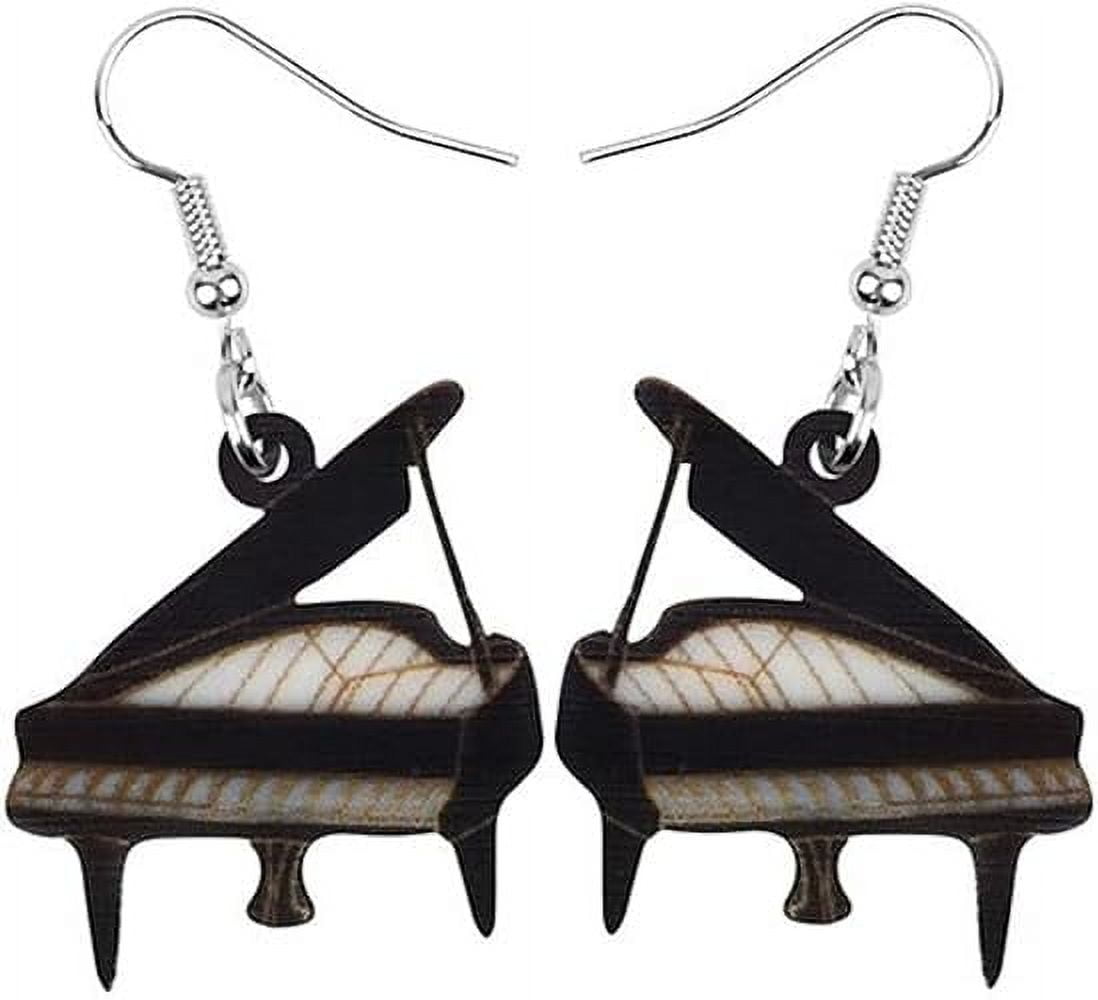 Piano Earrings Acrylic Keyboard Dangle Jewelry for Music Lovers ...