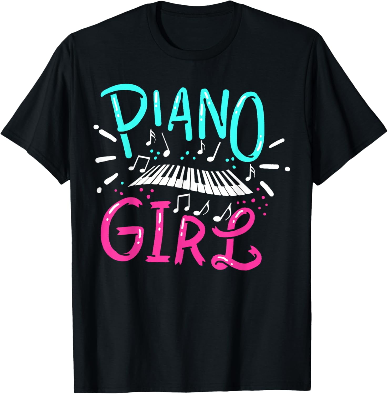 Piano Girl Pianist Music Notes Gift T-Shirt - Walmart.com
