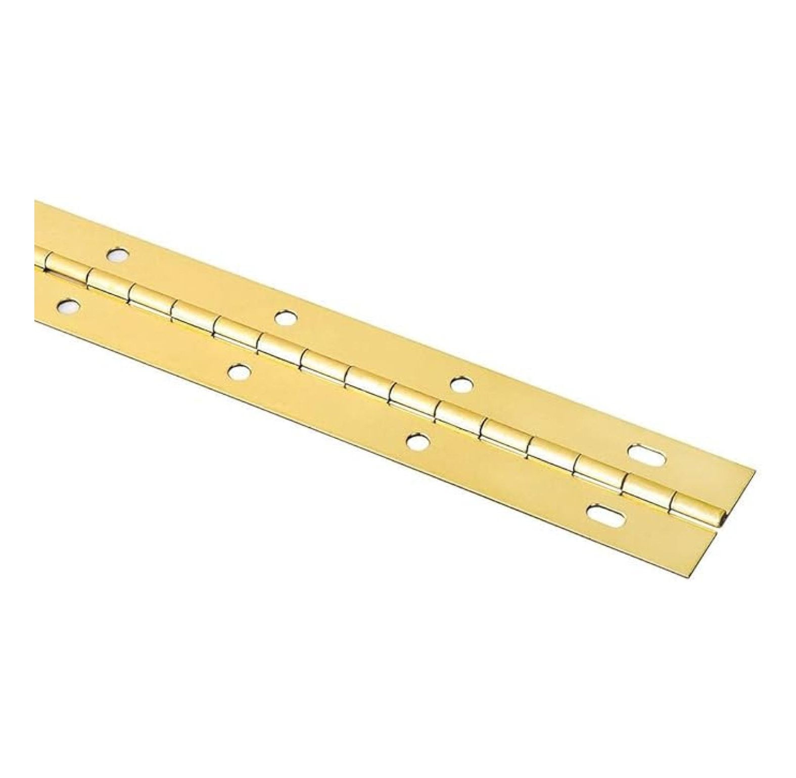 Piano Hinge 1-1/2" x 36" Brass Plated - Slotted for Easy Install ...