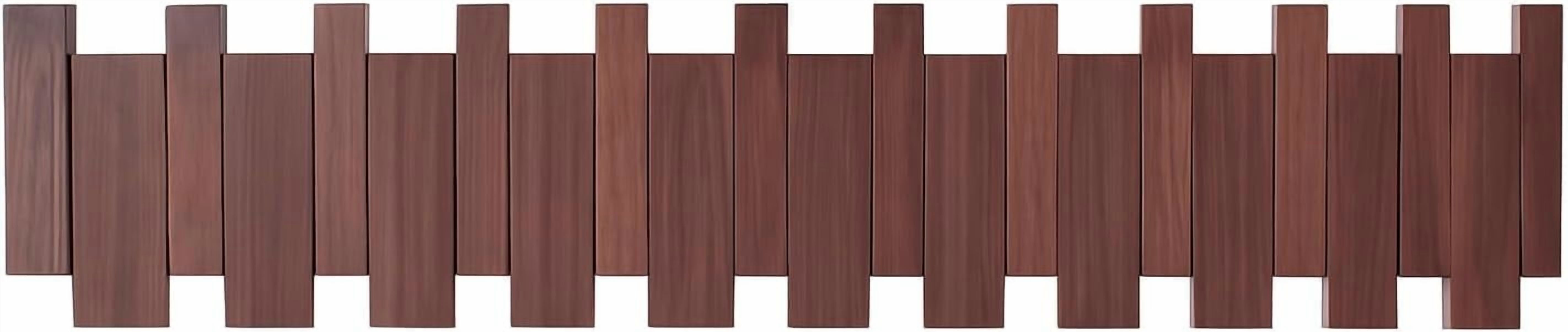 Piano Key Coat Rack, Walnut Wood Coat Hooks Wall Mounted with 8 ...