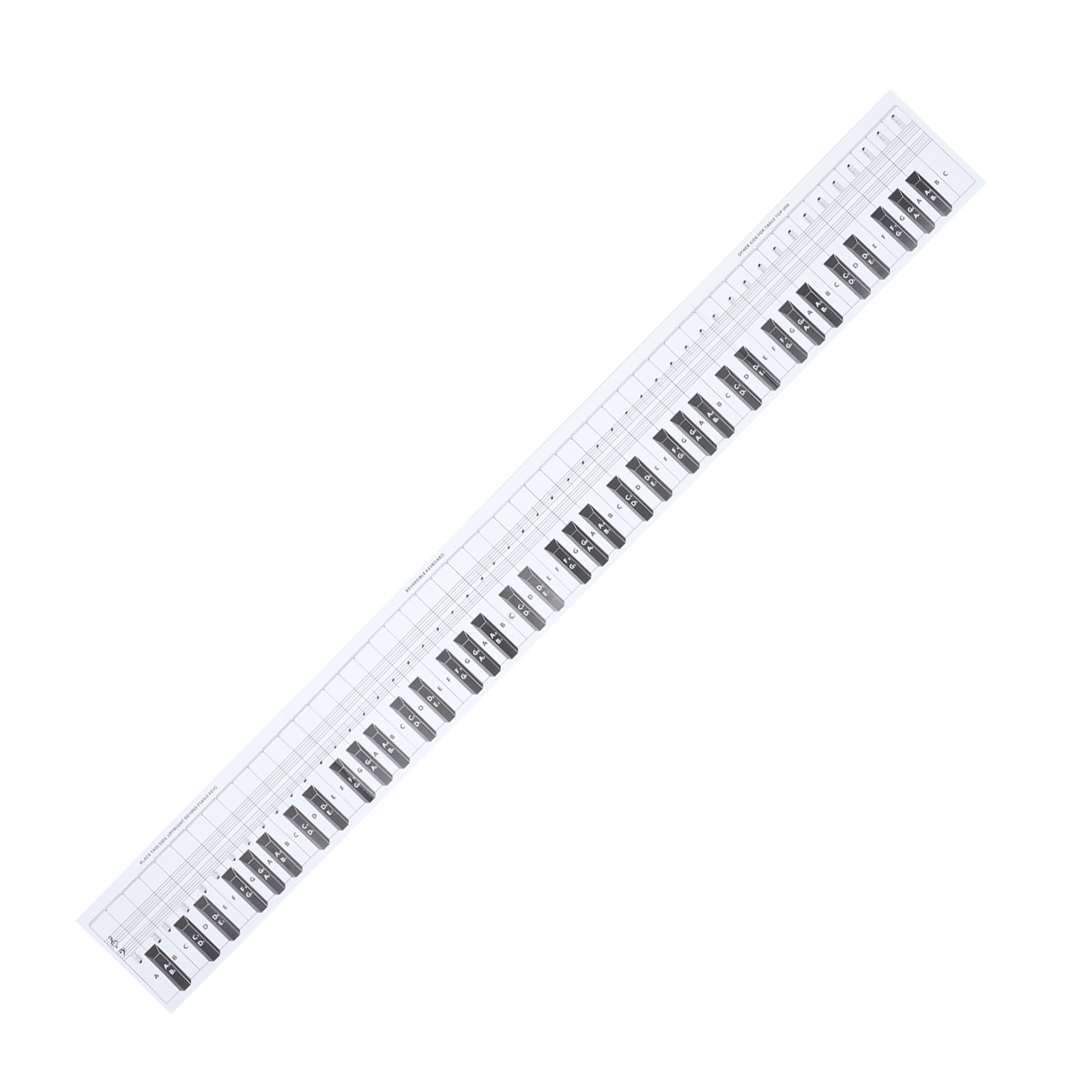 Piano Keyboard Diagram Fingering Chart Stickers Teacher The 88 Simulation Paper Guide Control