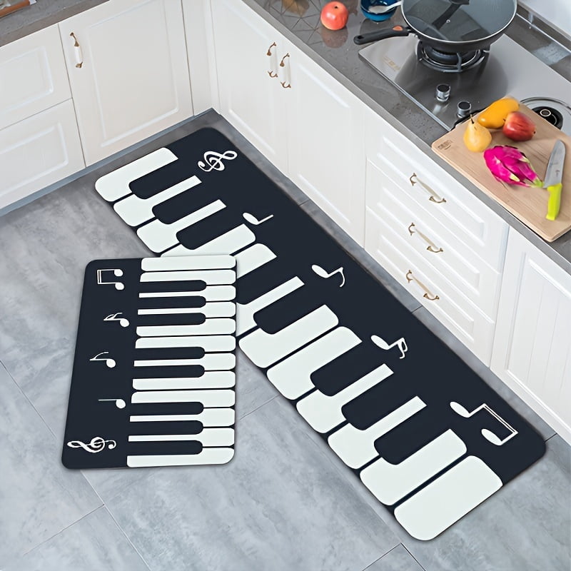 Piano Keyboard Mat - Non-Slip Musical Instrument Floor Mat, Easy-Clean ...