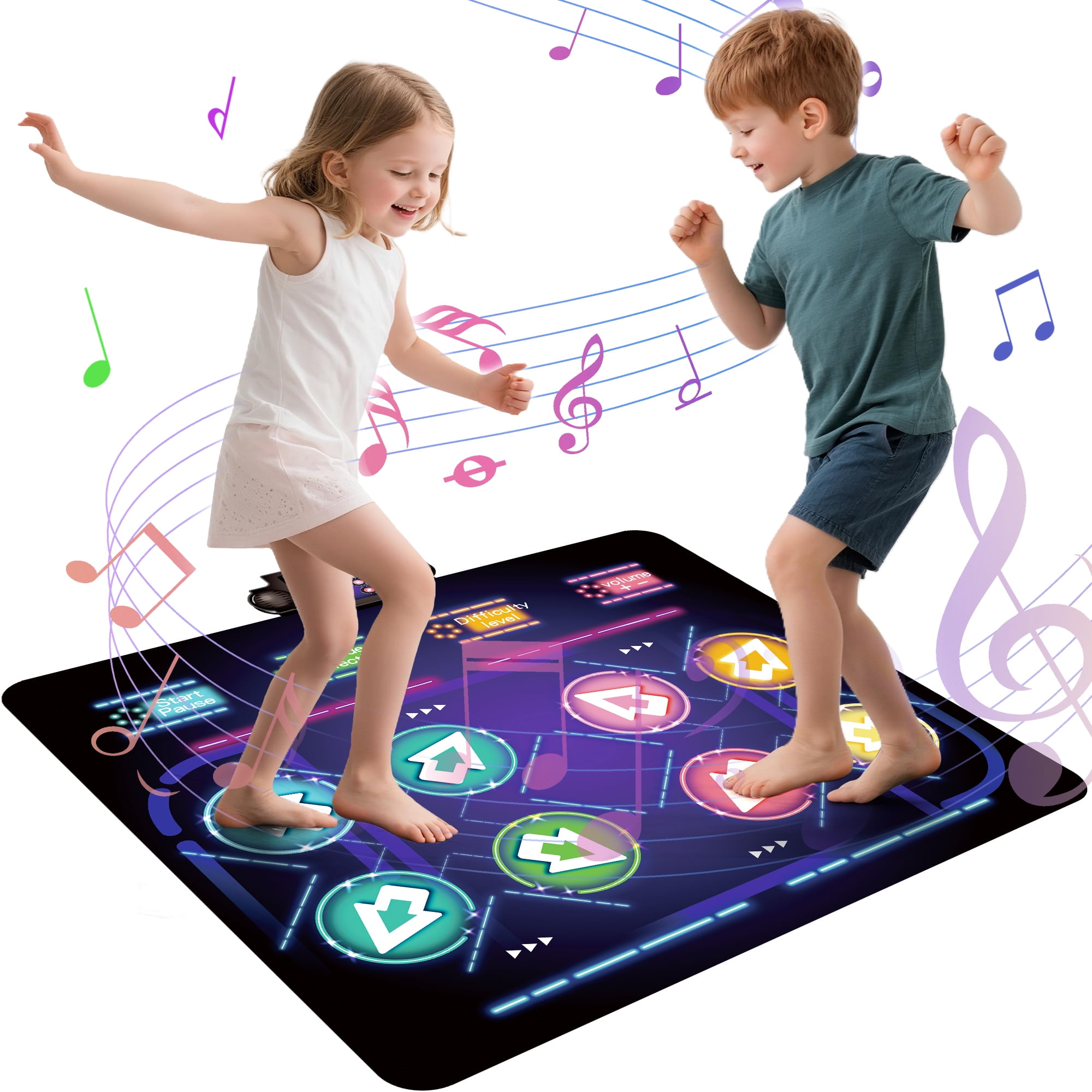 Dance Mat - Large Kids Dancing Mat With 1P/2P Mode, Electronic Musical ...