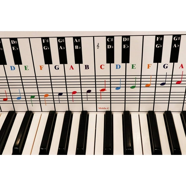 Piano and Keyboard Note Chart, Use Behind the Keys, Ideal Visual Tool ...