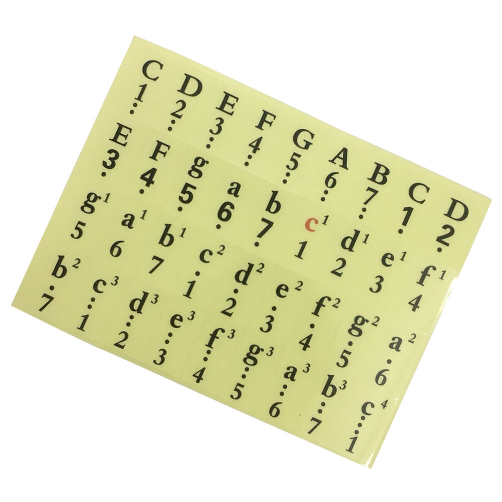 Piano Keyboard Note Labels Buttons Sticker Musical Notation Stickers ...