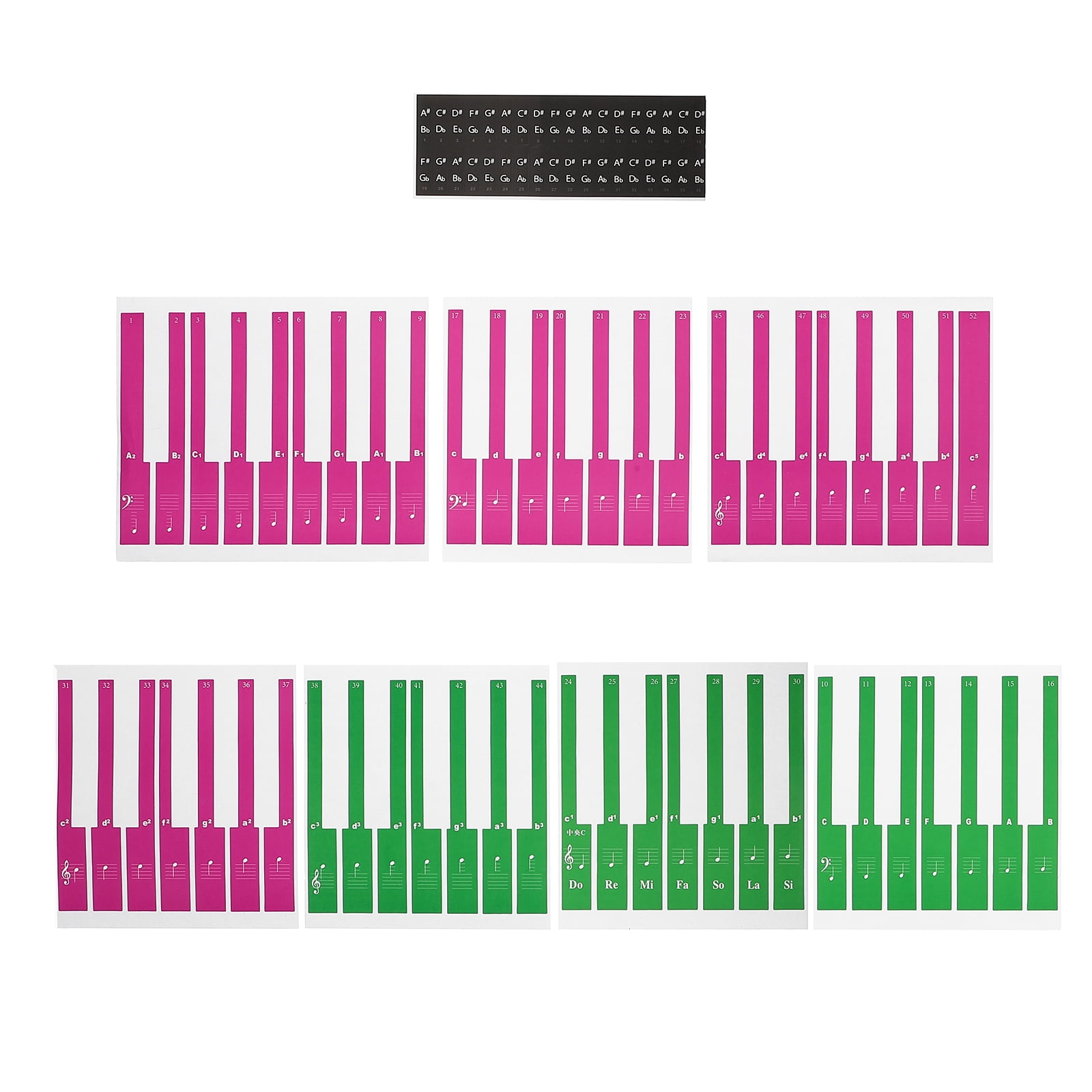 Piano Keyboard Sticker Beginner Decal Plastic Musical Removable Labels ...