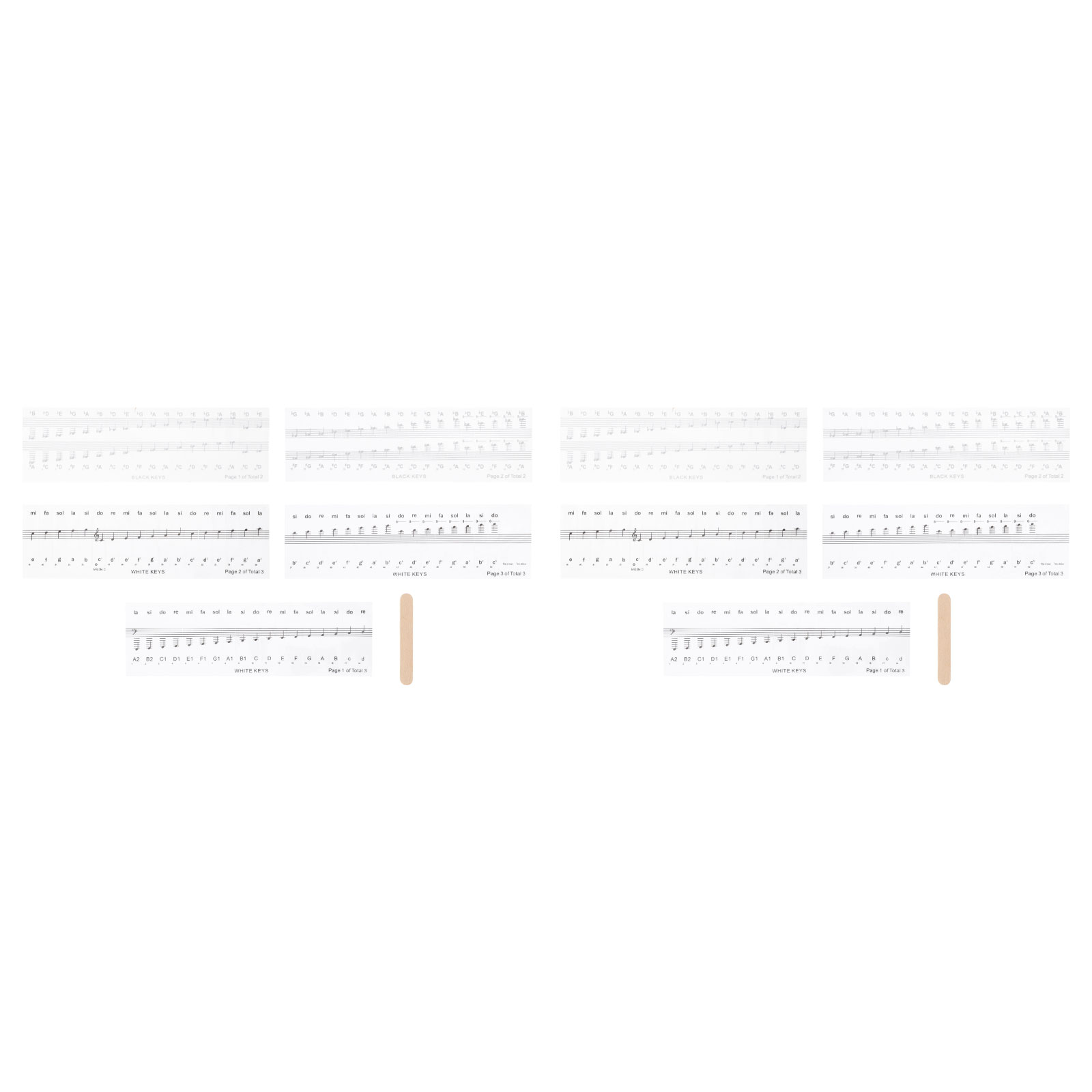 Piano Keyboard Sticker Label Number Pad Stickers Numbers Labeling ...