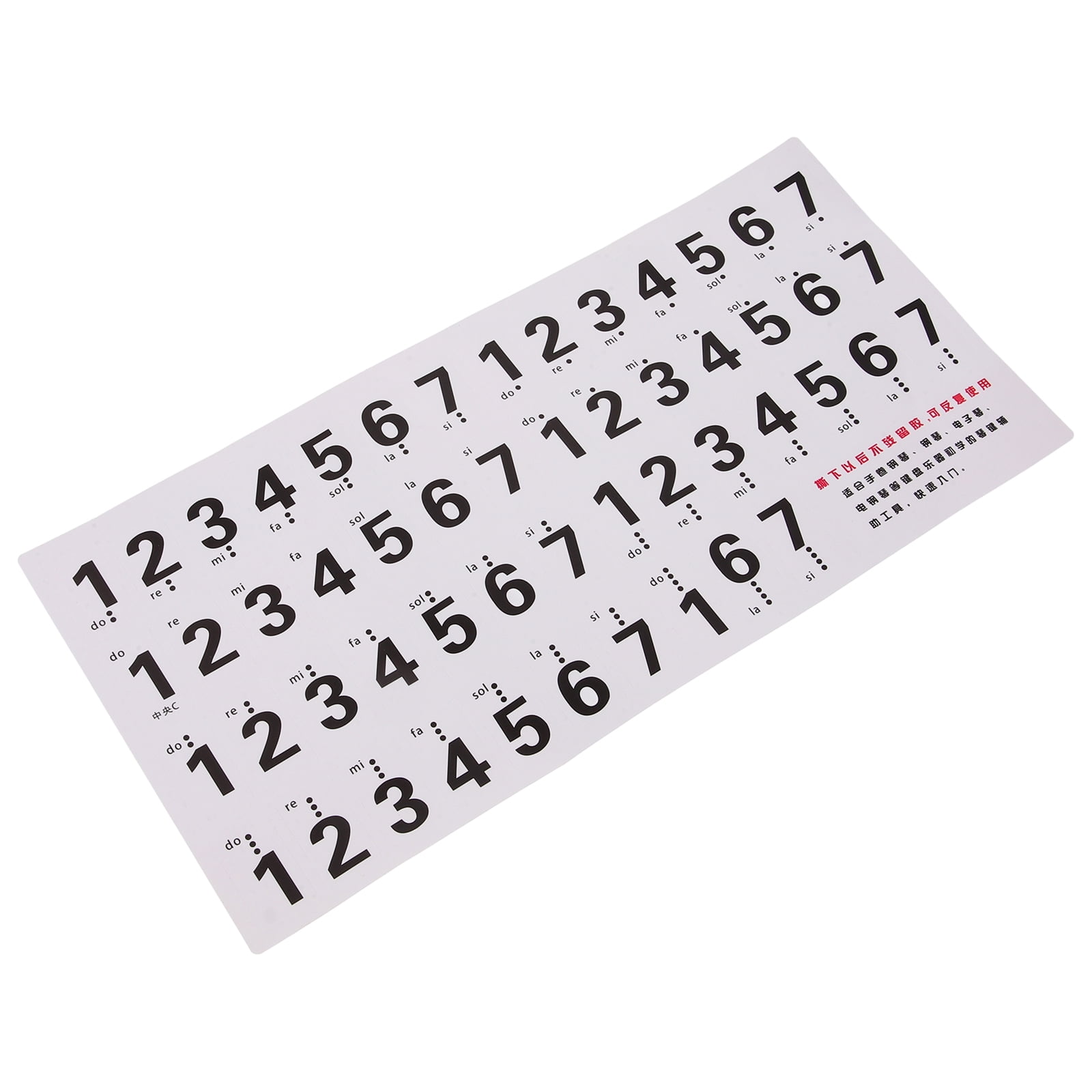 Piano Keyboard Sticker Number Stickers Piano Keyboard Decals Piano Key ...