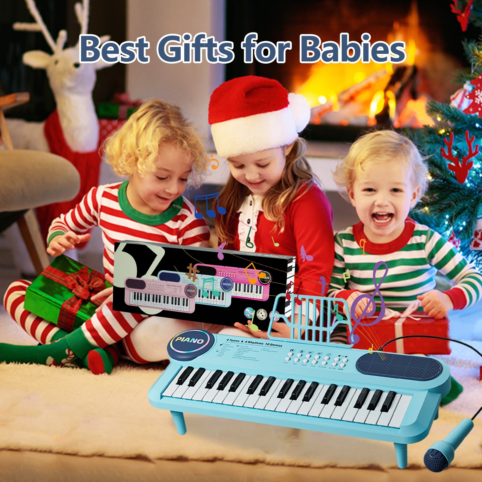 Piano Keyboard Toy for Boys and Girls, 37 Keys Toddler Piano Music Toy ...